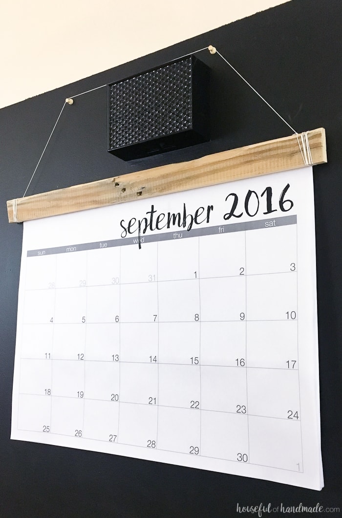 DIY Giant Rustic Wall Calendar With Printable A Houseful Of Handmade