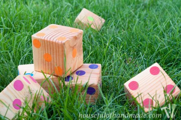 Colorful Yard Dice Tutorial - Houseful of Handmade