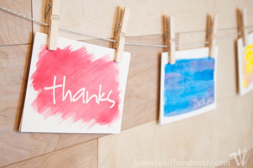 Watercolor Thank You Cards - Houseful of Handmade