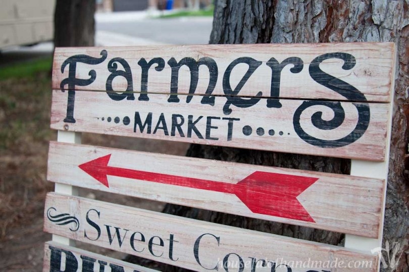 Farmers Market Mini Pallet Sign - Houseful of Handmade