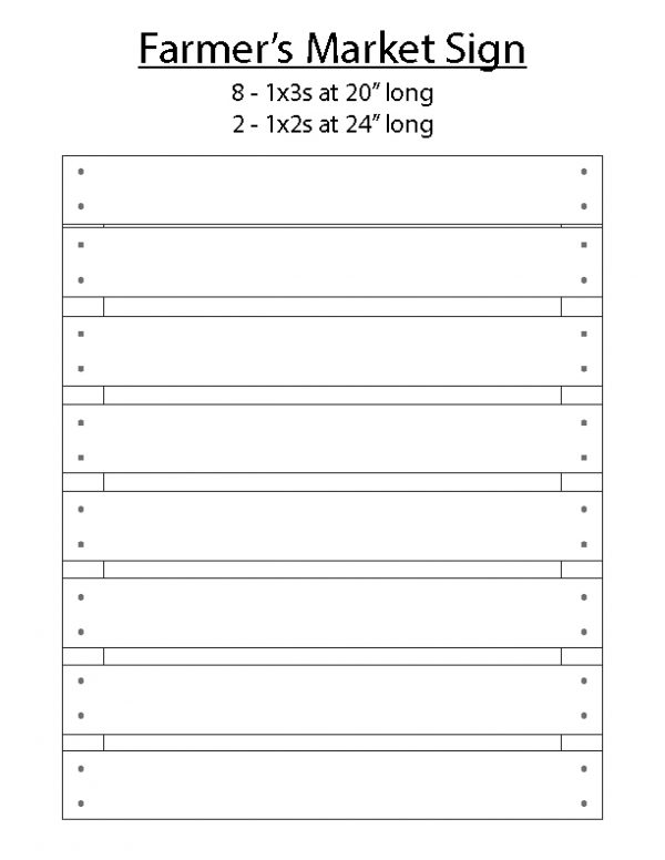 Farmers Market Mini Pallet Sign - Houseful of Handmade