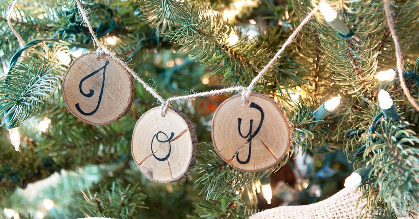 Wood Slice Ornament Banners - Houseful of Handmade