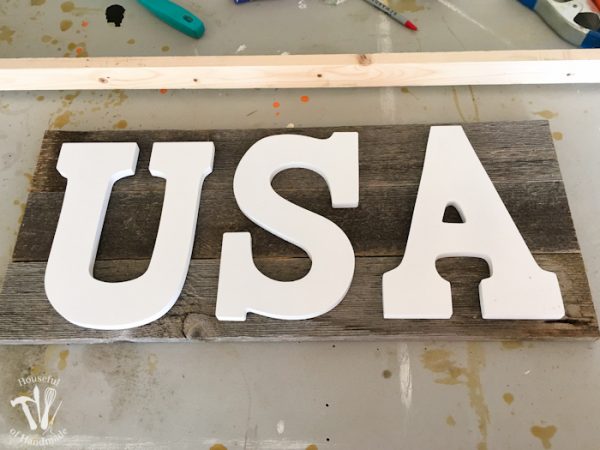 Easy DIY Rustic USA Wood Sign - Houseful of Handmade