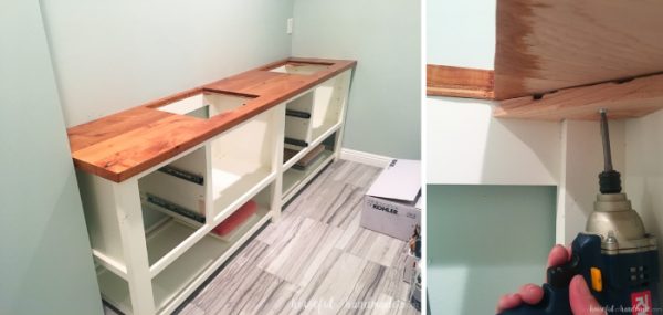 How to Build & Protect a Wood Vanity Top - Houseful of Handmade