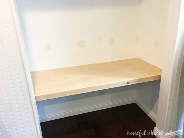 How To Build A Desk In A Closet Houseful of Handmade