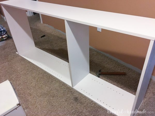 Upcycled Bookcase Rolling Work Table - Houseful of Handmade