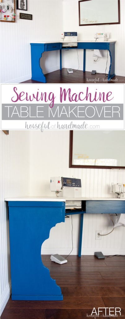 Sewing Machine Table Makeover - Houseful of Handmade
