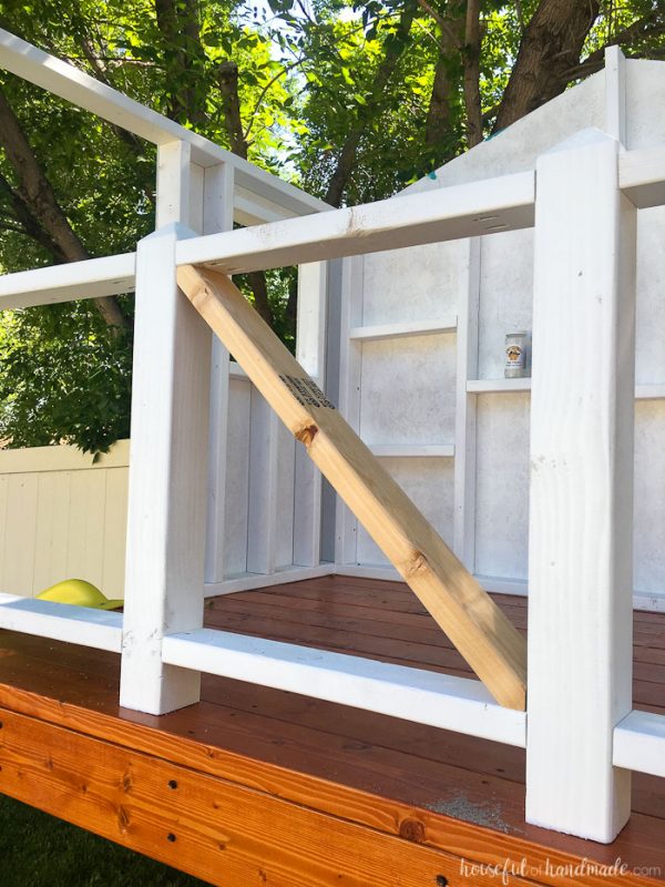 Our DIY Playhouse: The Railing - Houseful of Handmade