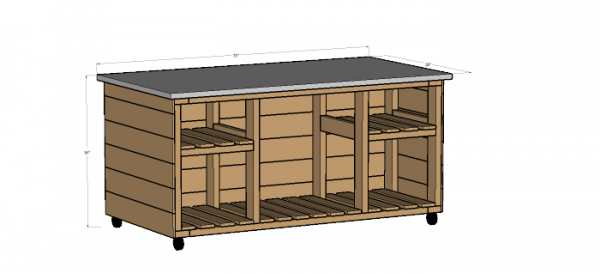 Outdoor Kitchen Island Build Plans - Houseful of Handmade