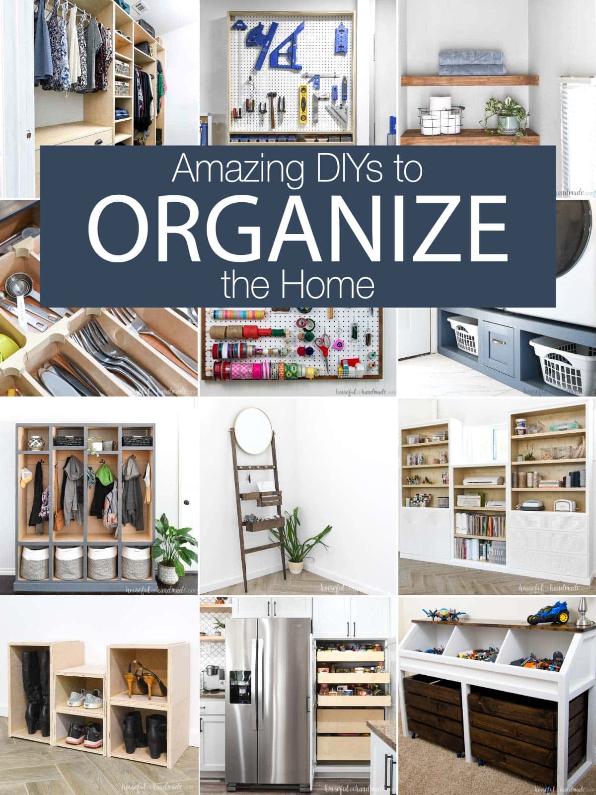 50+ Amazing DIYs to Organize the Home - Houseful of Handmade