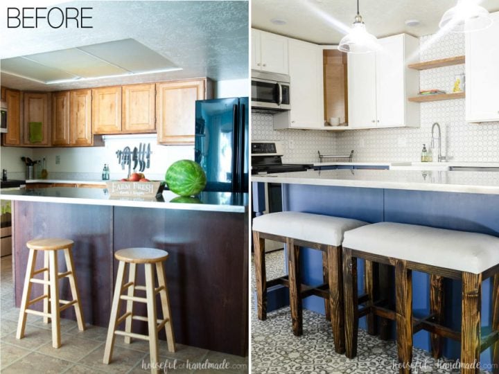 Budget Farmhouse Kitchen Remodel Reveal... Almost! - Houseful of Handmade