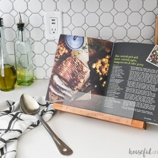 Easy to Build DIY Cookbook Stand - Houseful of Handmade