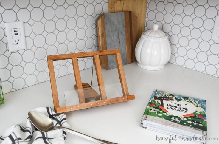 Easy to Build DIY Cookbook Stand - Houseful of Handmade