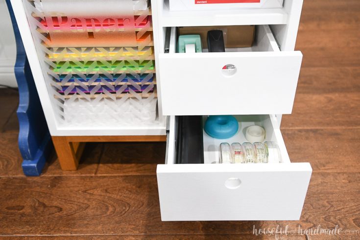 Printer Stand with Paper Storage & Drawers - Houseful of Handmade