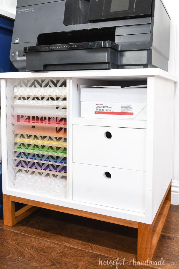 Printer Stand with Paper Storage & Drawers - Houseful of Handmade