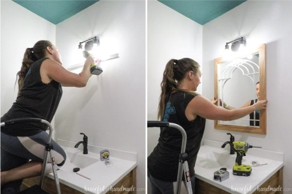 DIY Window Frame Mirror for the Bathroom - Houseful of Handmade