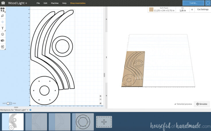 Carved DIY Wood Light Fixture - Houseful of Handmade