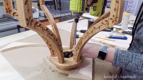 Carved DIY Wood Light Fixture - Houseful of Handmade