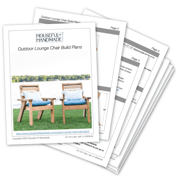 Outdoor Lounge Chair Build Plans - Houseful of Handmade