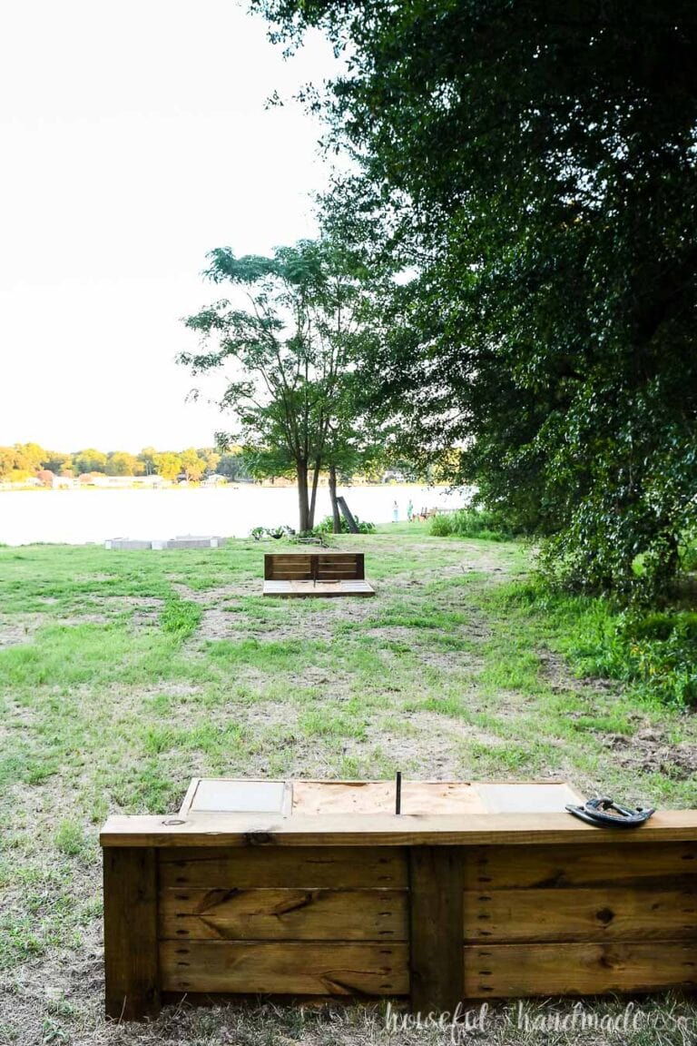 Ultimate DIY Horseshoe Pit Build Plans - Houseful of Handmade