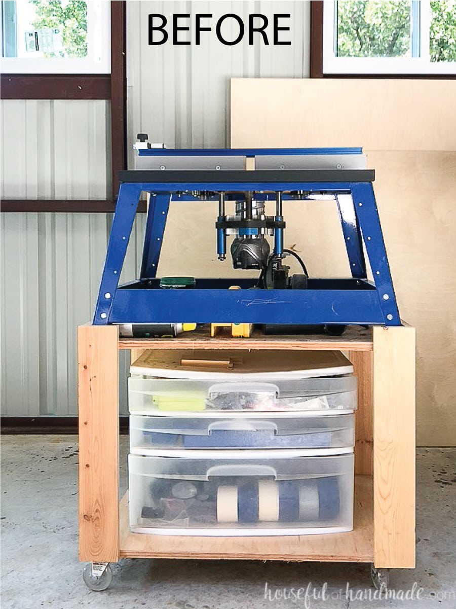 Rolling Bench Top Router Table Build Plans - Houseful of Handmade