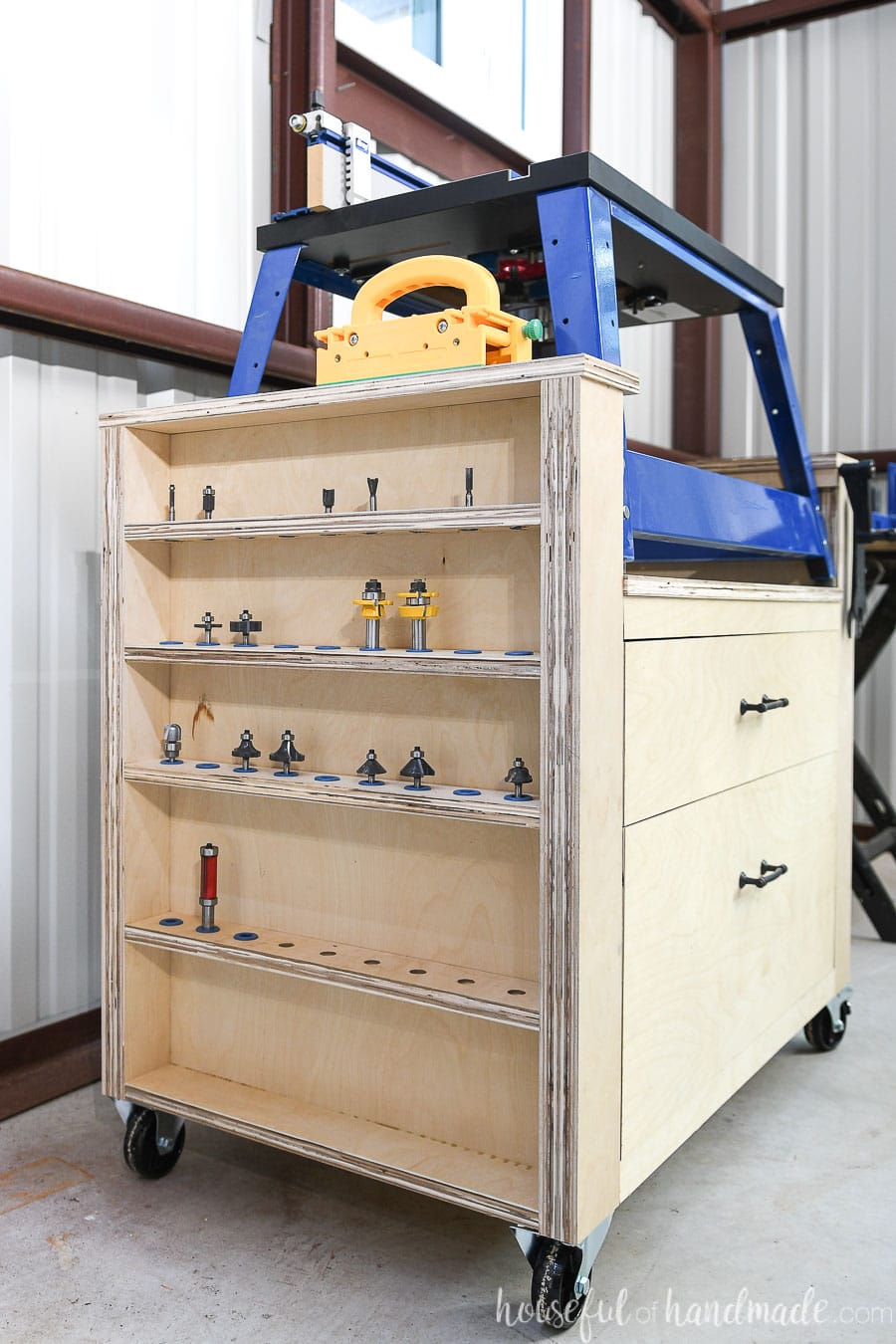 Rolling Bench Top Router Table Build Plans - Houseful of Handmade