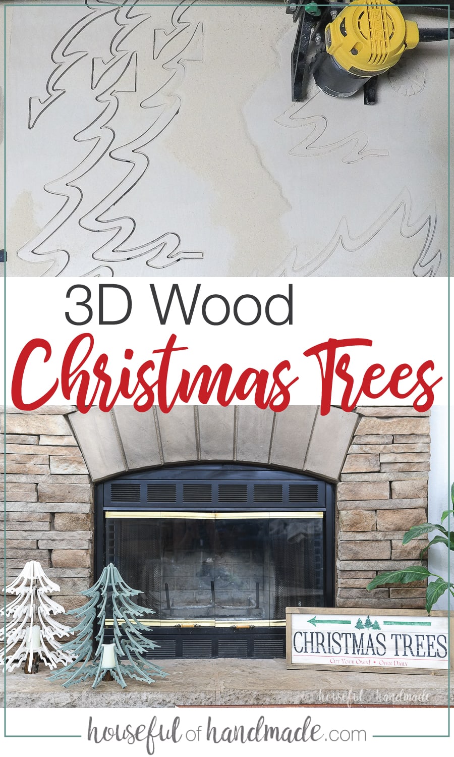 3D Wood Christmas Trees - Houseful of Handmade