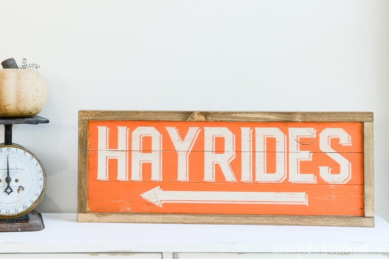 Double Sided Wood Sign for Fall & Christmas - Houseful of Handmade