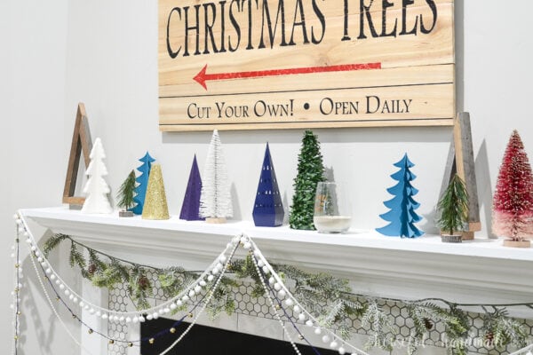 Easy Wood Christmas Trees made from 1x2s - Houseful of Handmade