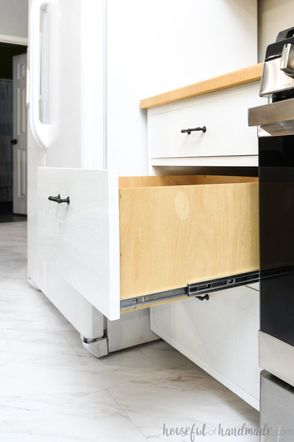 DIY Pull Out Drawers for Pantry - Houseful of Handmade