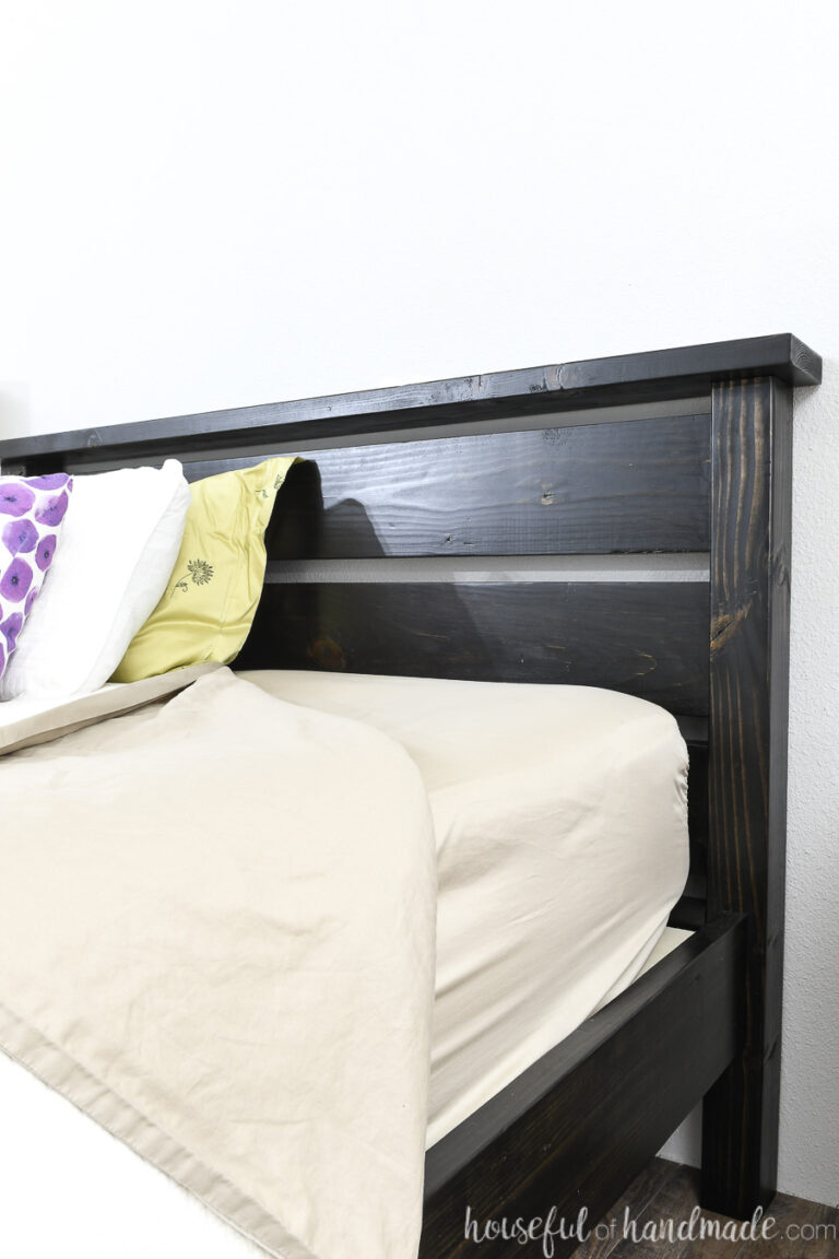 Easy to Build DIY Bed - Houseful of Handmade