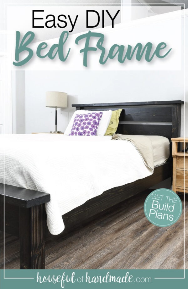 Easy to Build DIY Bed - Houseful of Handmade