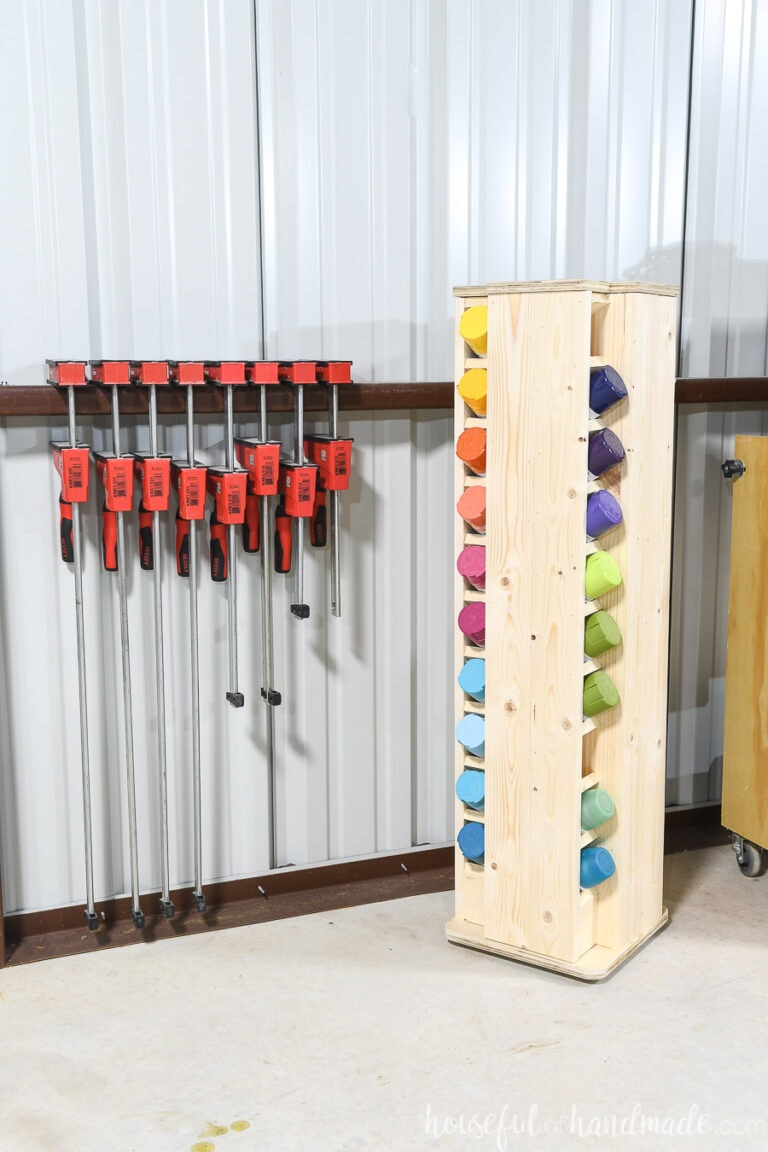 Rotating Spray Paint Storage Cabinet Build Plans - Houseful of Handmade