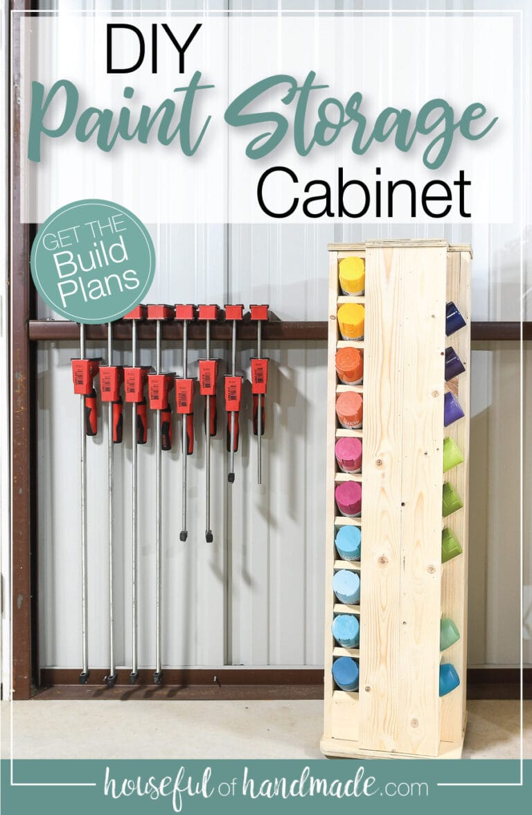 Rotating Spray Paint Storage Cabinet Build Plans - Houseful of Handmade