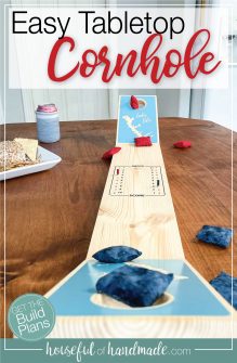 Tabletop Cornhole Game Build Plans - Houseful of Handmade