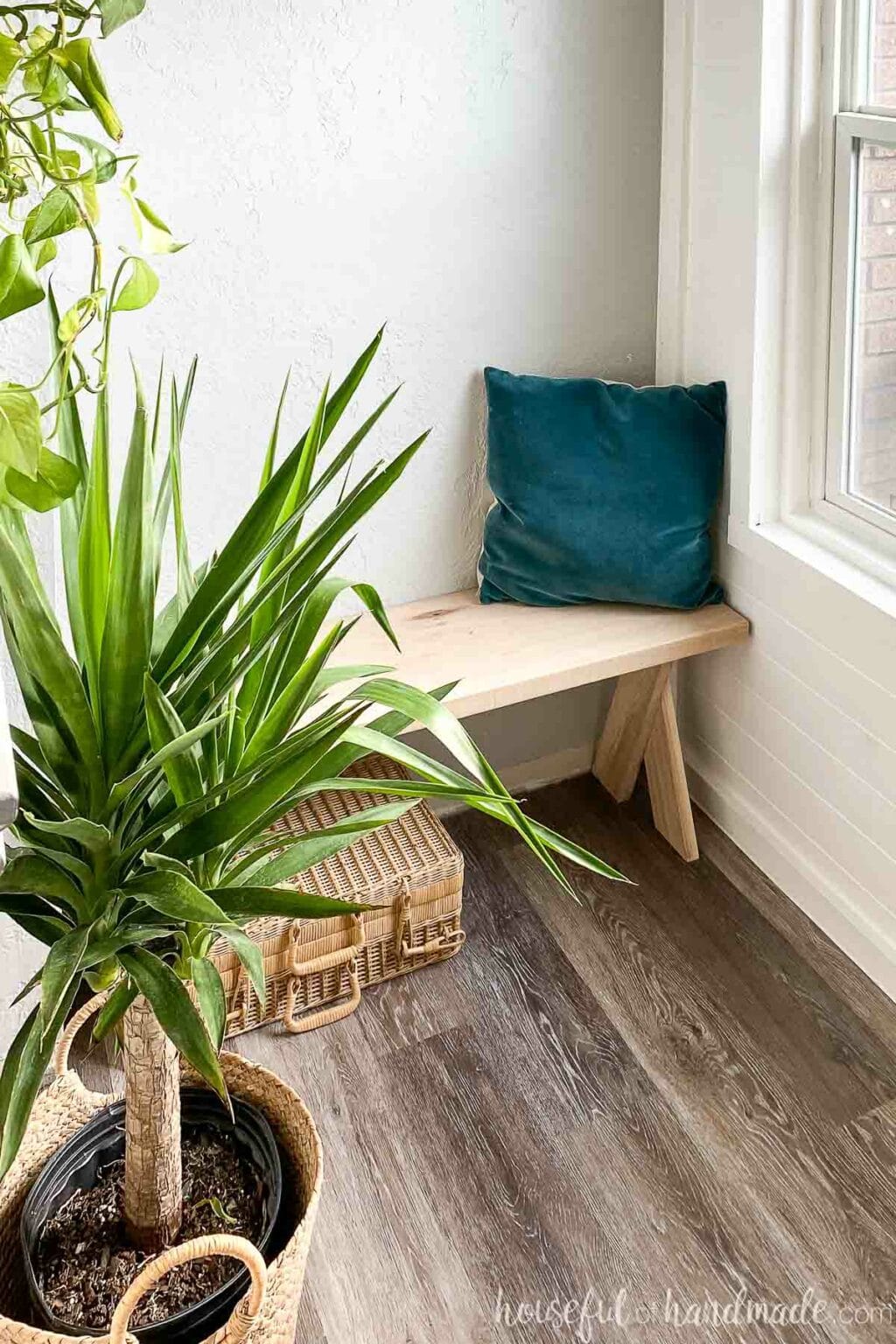 Easy DIY X-Leg Bench Build Plans - Houseful of Handmade