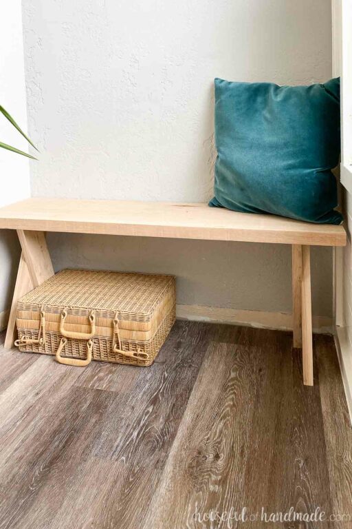 Easy DIY X-Leg Bench Build Plans - Houseful of Handmade