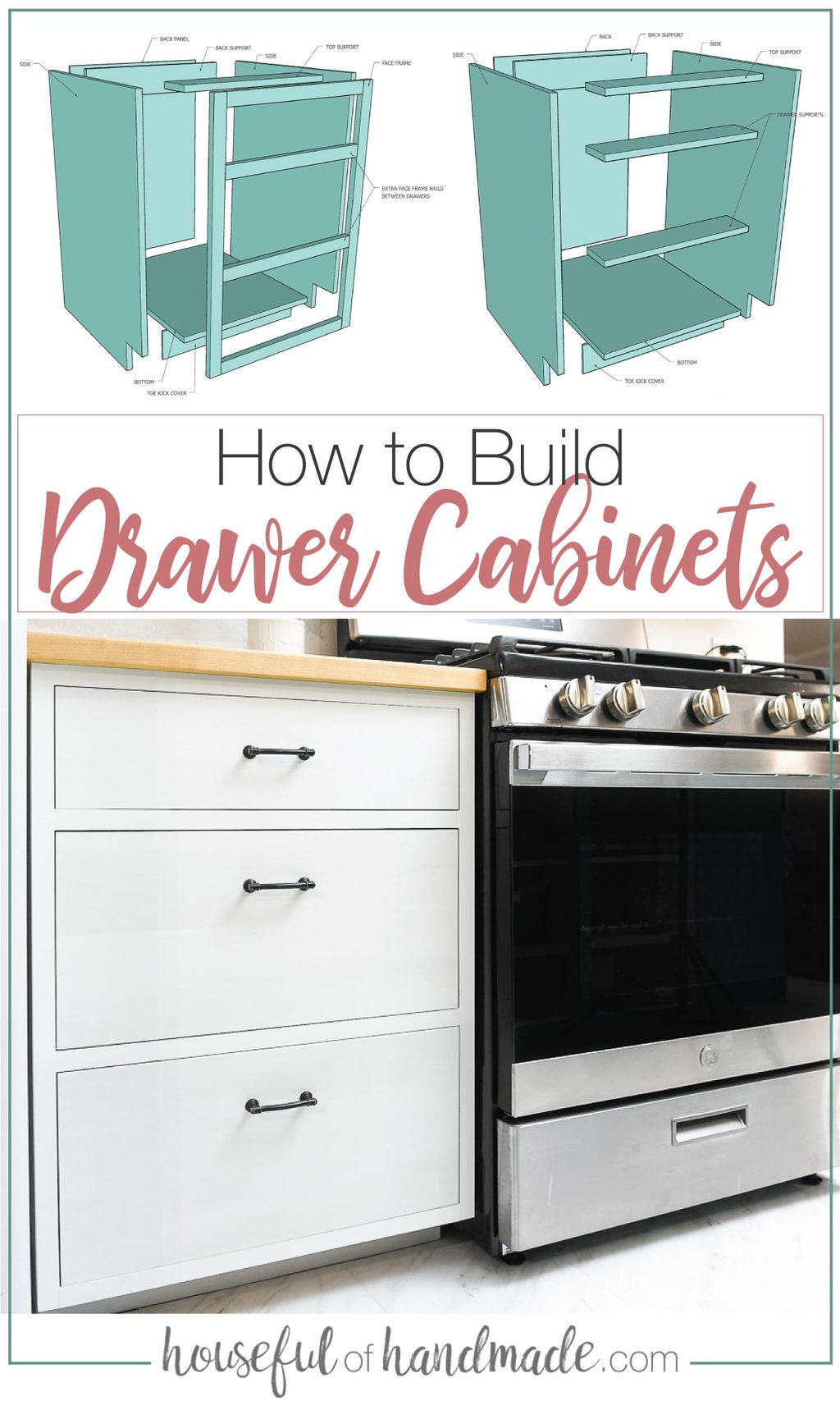How to Build Drawer Base Cabinets - Houseful of Handmade