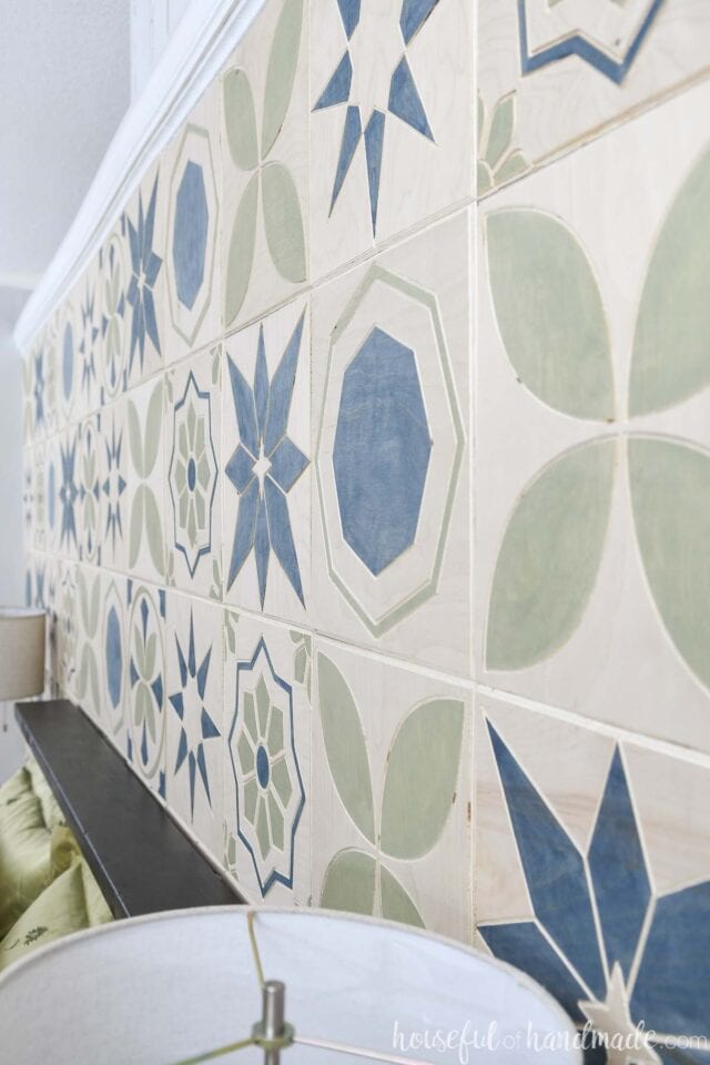 Wood Tile DIY Accent Wall - Houseful of Handmade