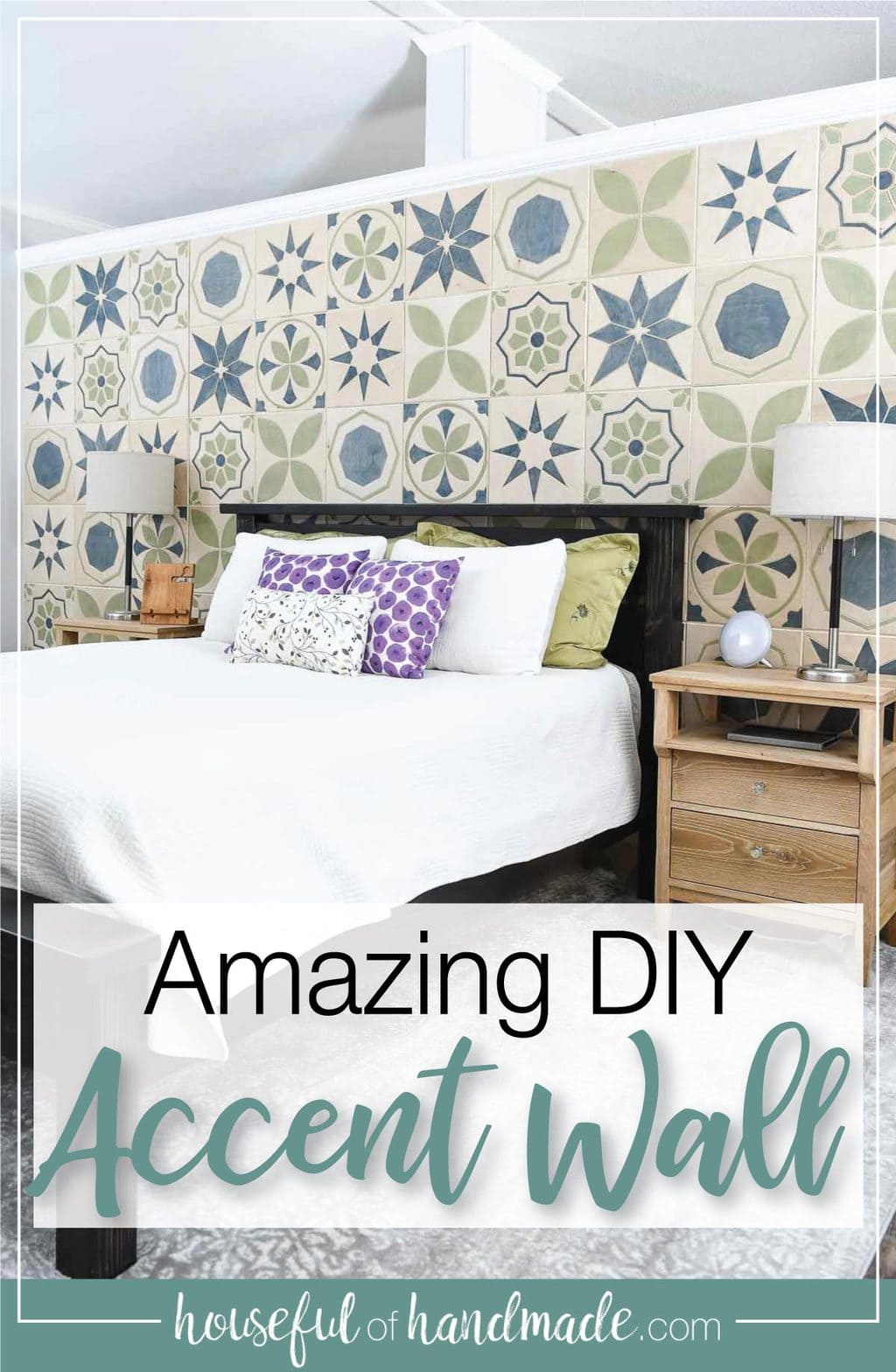 Wood Tile DIY Accent Wall - Houseful of Handmade