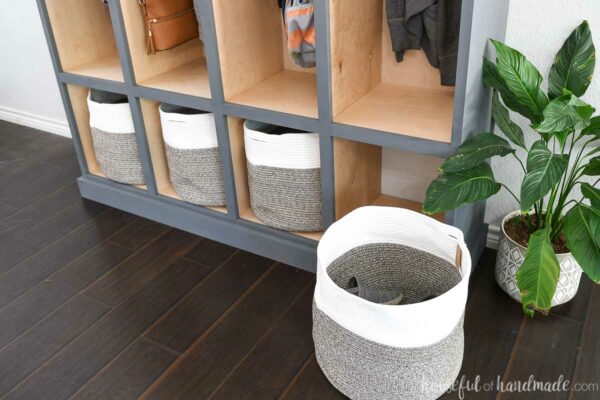 DIY Mudroom Storage Lockers Build Plans - Houseful of Handmade