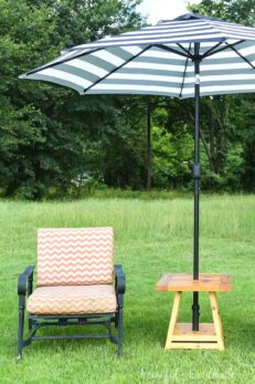 DIY Umbrella Side Table - Houseful of Handmade