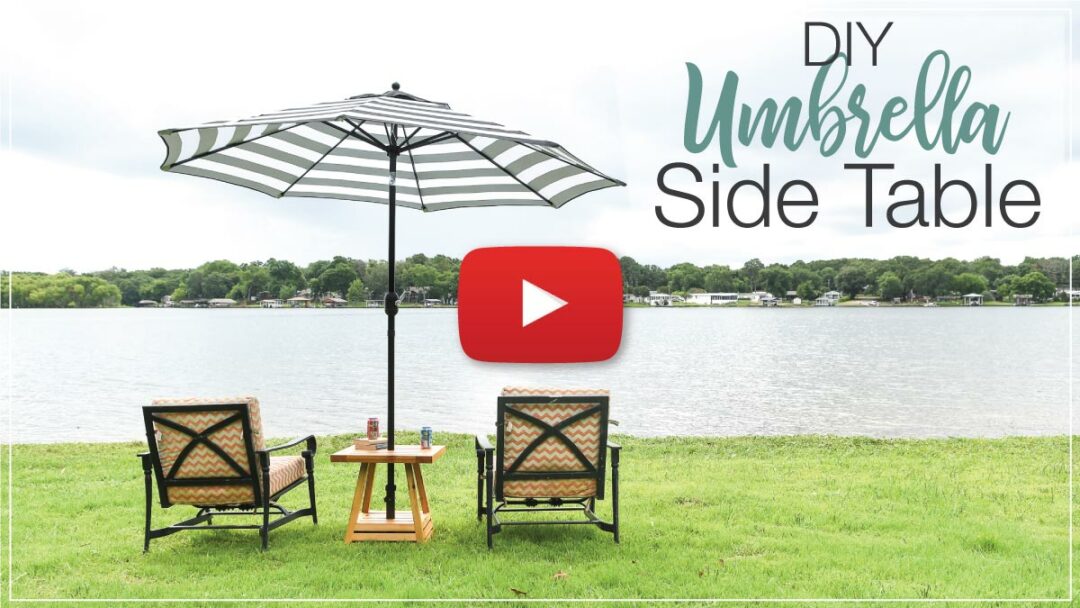 DIY Umbrella Side Table - Houseful of Handmade