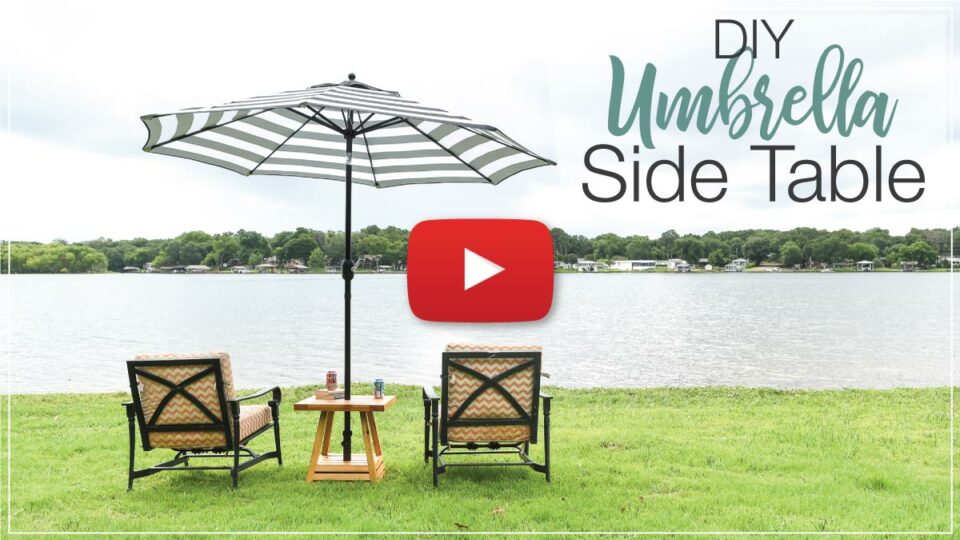 DIY Umbrella Side Table - Houseful of Handmade