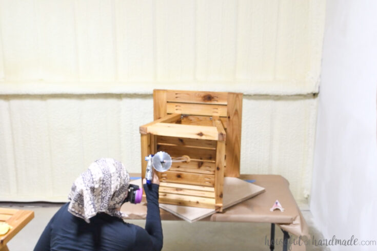 DIY Umbrella Side Table - Houseful of Handmade