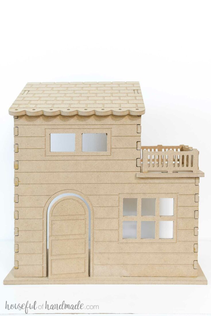 Small MDF Dollhouse Plans with Furniture - Houseful of Handmade