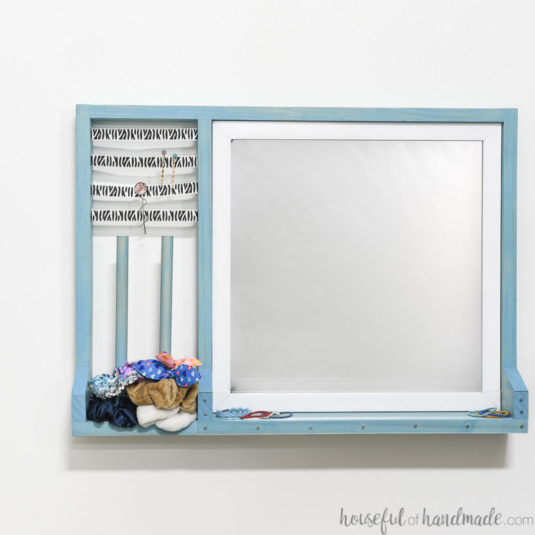 Hair Accessory Organizer with Mirror - Houseful of Handmade