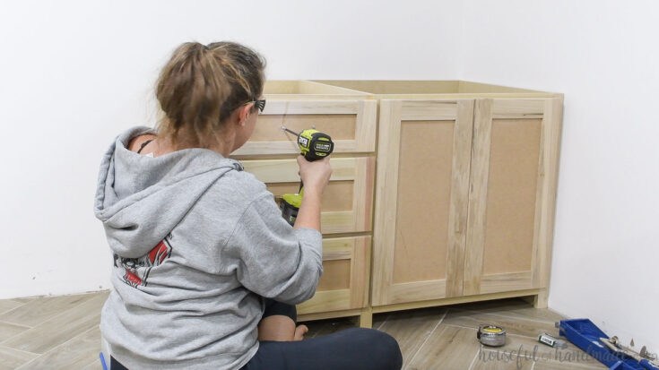 How to Attach Drawer Fronts - Houseful of Handmade
