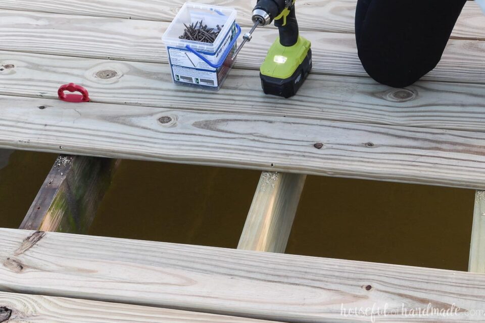 Replacing Deck Boards for a Stunning new Dock - Houseful of Handmade
