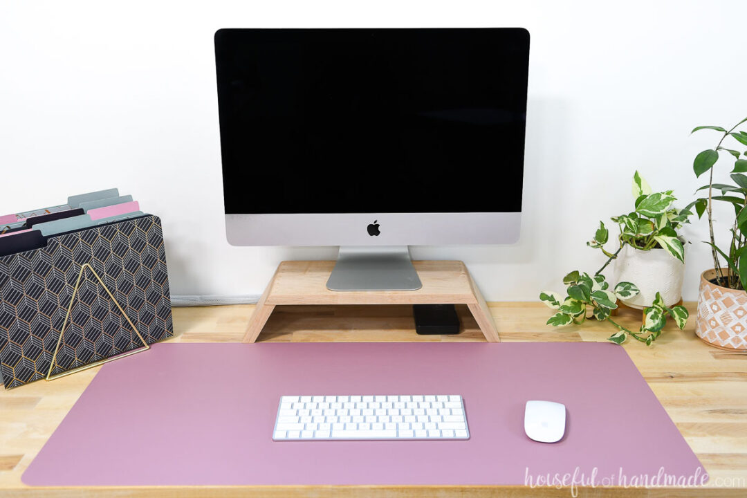 Easy DIY Monitor Stand From Wood Scraps - Houseful of Handmade